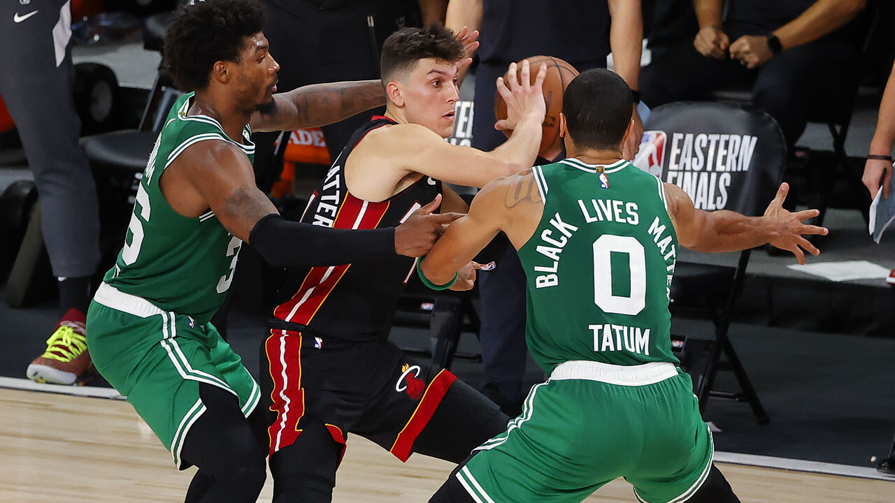 Miami Heat gegen die Boston Celtics mit einem Bein in NBA-Finals