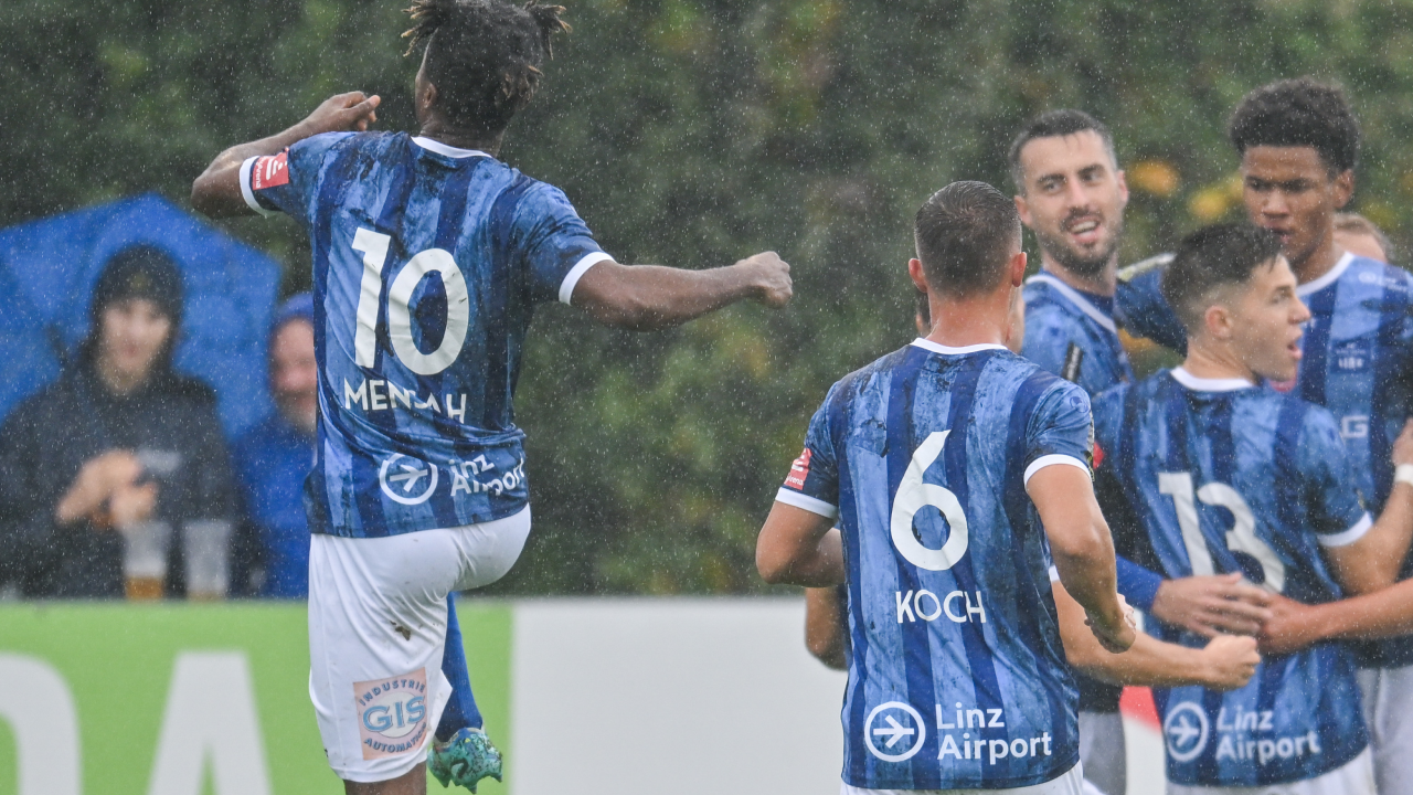 2. Liga: Blau-Weiß Linz schießt Steyr im verregneten OÖ-Derby ab