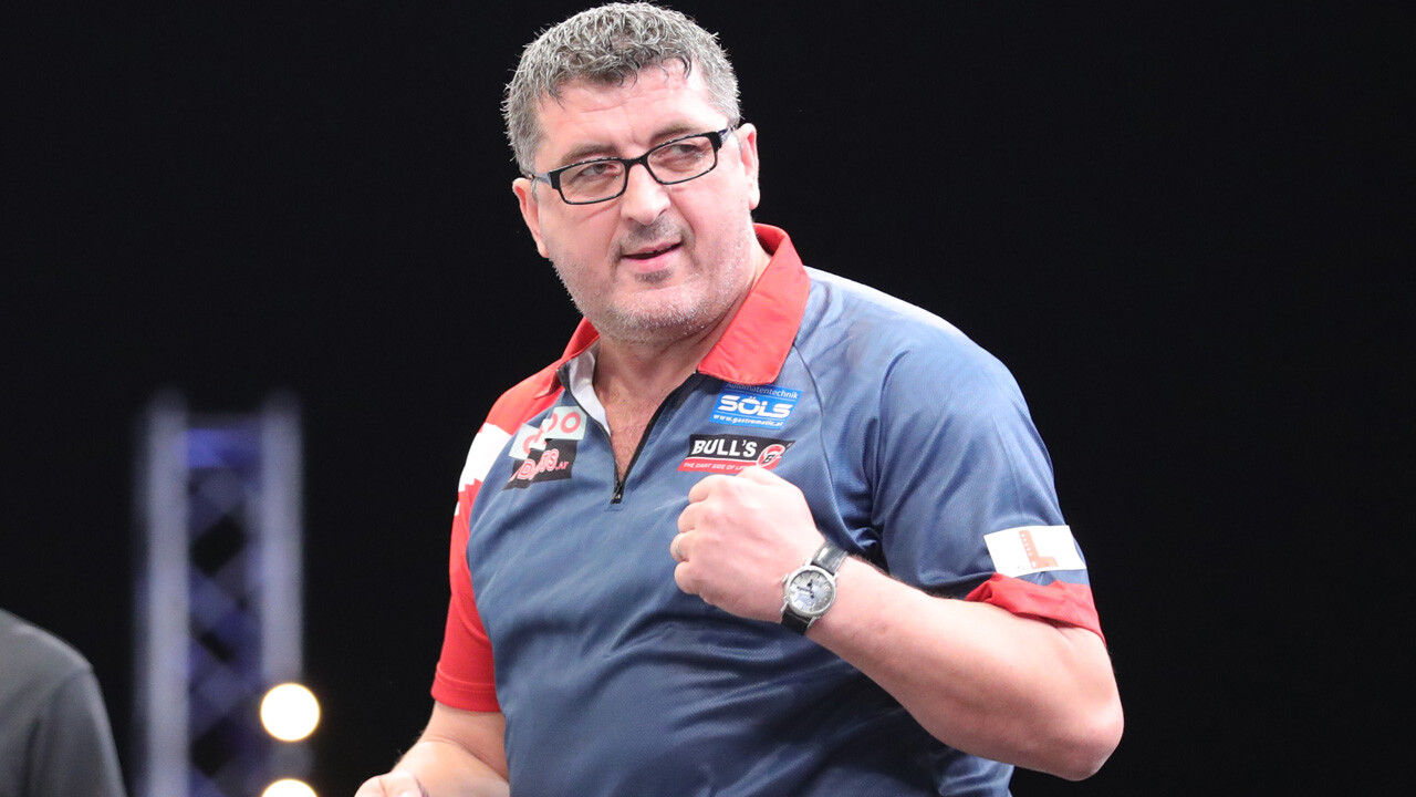 Mensur Suljovic, Rowby-John und Rusty-Jake Rodriguez bei Darts-WM