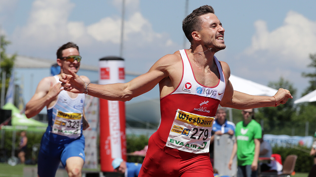 Markus Fuchs egalisiert Bergers Österreich-Rekord über 100 Meter
