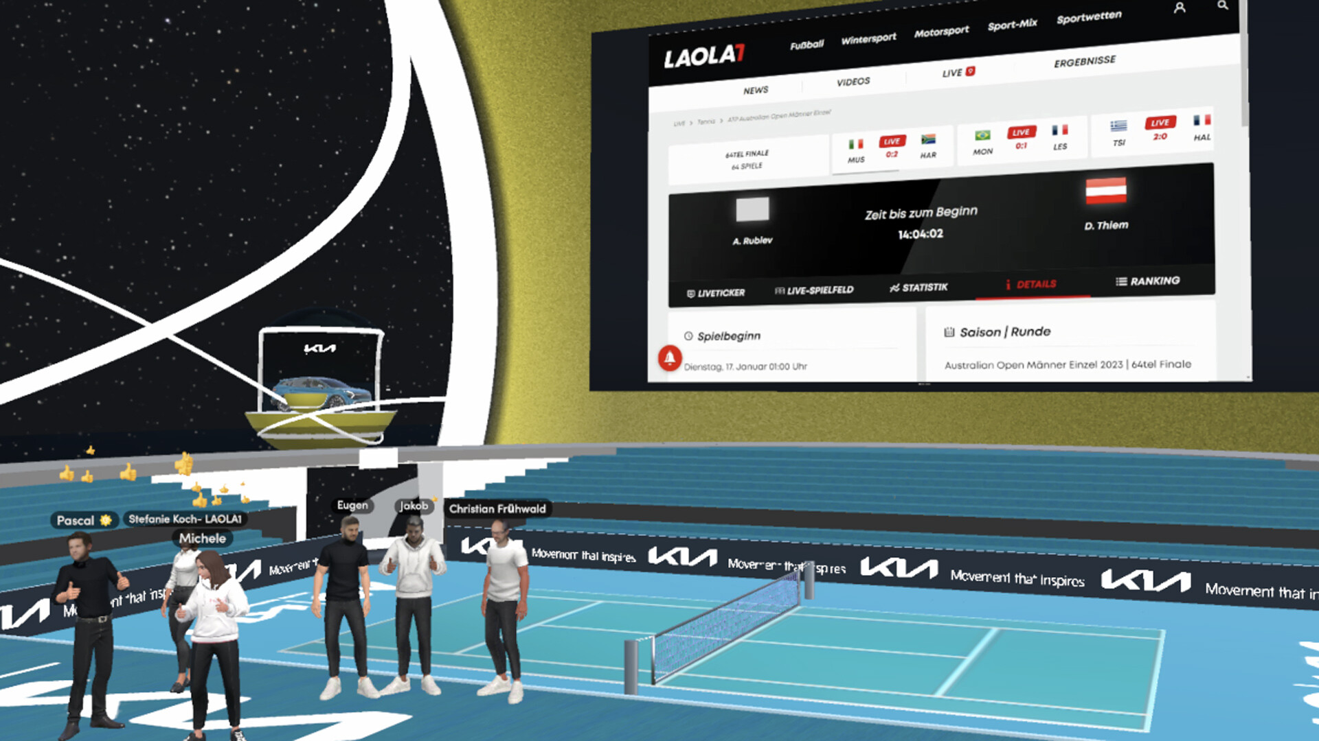 Der "Kia Kosmos" erobert mit LAOLA1 und MO:ME:NT das Metaverse