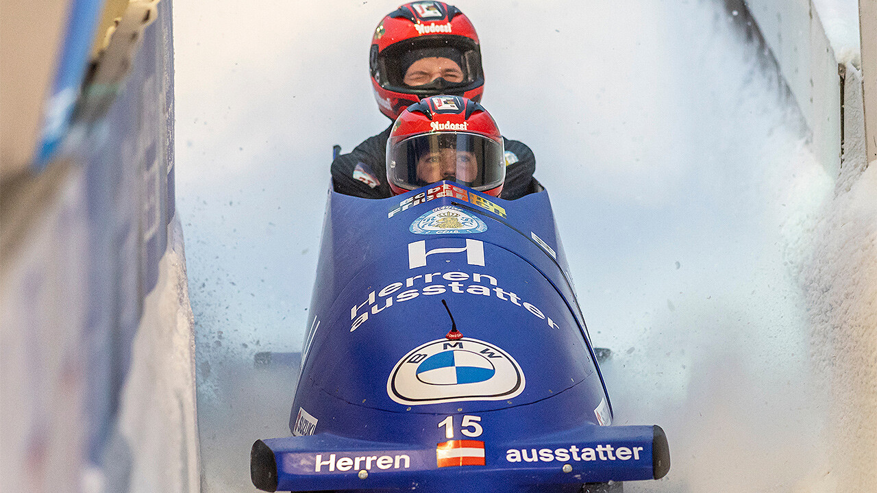 Podestplatz für Bob-Duo Benjamin Sammer/Markus Sammer in Sigulda